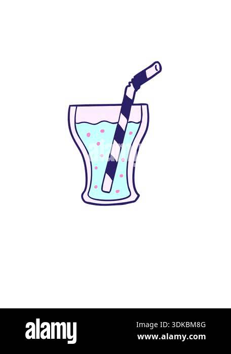 rise and float animation of cartoon glass of cola Stock Video Footage ...