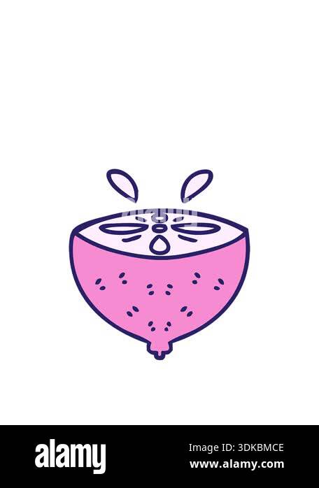 stretching up animation of hand drawn quirky cartoon lemon Stock Video ...