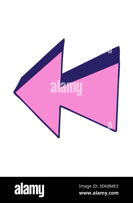 vibrating motion animation of hand drawn cartoon arrow Stock Video ...