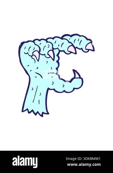 pressure popping animation of cartoon monster claw Stock Video Footage ...