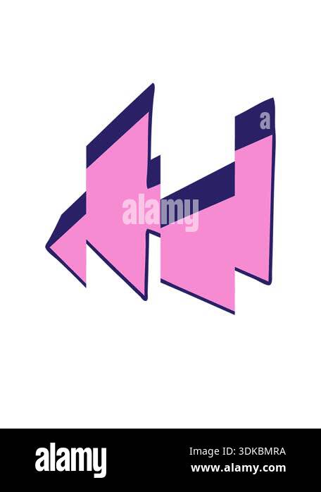 splitting motion animation of hand drawn cartoon arrow Stock Video ...