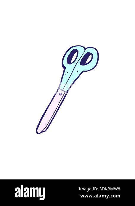 attention grabbing animation of cartoon scissors Stock Video Footage ...