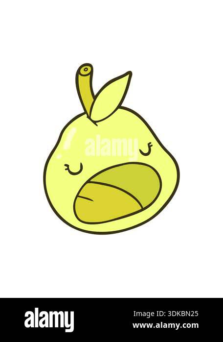 changing color animation of a cute cartoon pear Stock Video Footage - Alamy