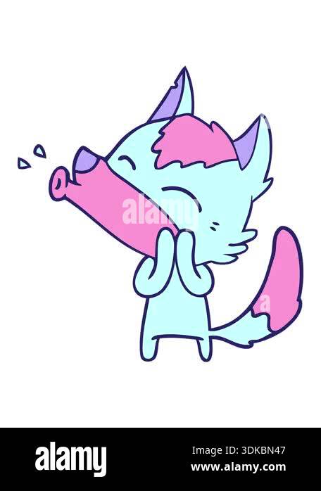 pixelize effect animation of fox cartoon character image Stock Video ...