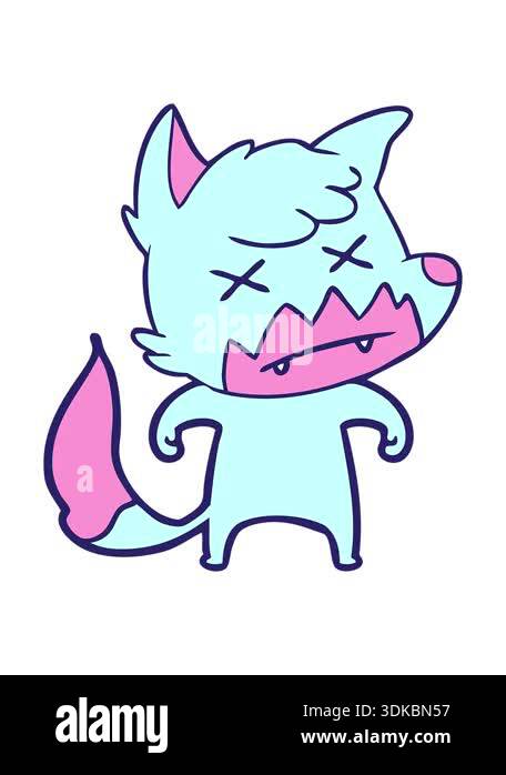 bobbing motion animation of dead fox cartoon character Stock Video ...