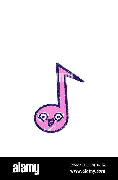 stretching up animation of Music Note Chalk Drawing Stock Video Footage ...
