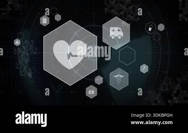 Displaying cluster hexagon icons Stock Videos & Footage - HD and 4K ...