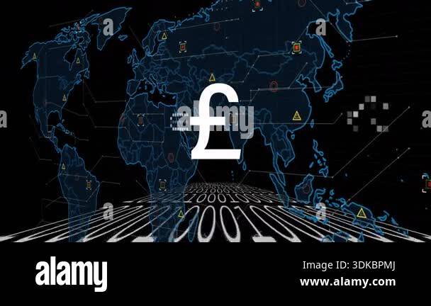Binary floor rising triggers pound symbol pulsing, data clusters ...