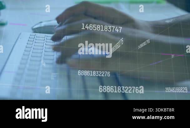 Fingers hovering pressing keys hands typing on keyboard generating tech ...