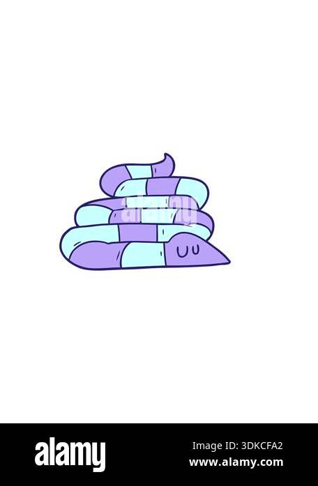 horizontally vibrating animation of cartoon sleepy snake Stock Video ...