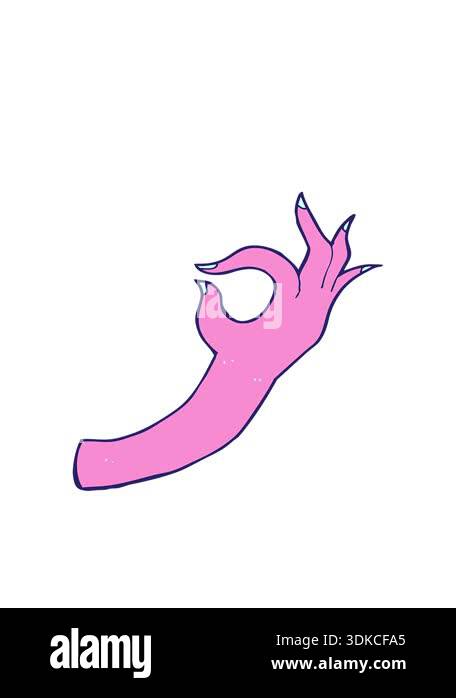 bobbing motion animation of cartoon hand symbol Stock Video Footage - Alamy