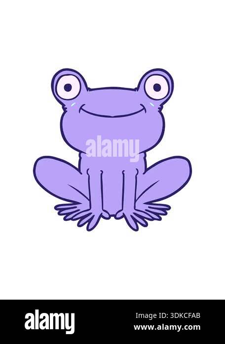 spinning motion animation of a funny cartoon frog Stock Video Footage ...