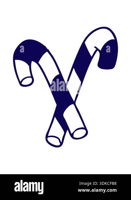 neon light effect animation of cartoon candy canes Stock Video Footage ...