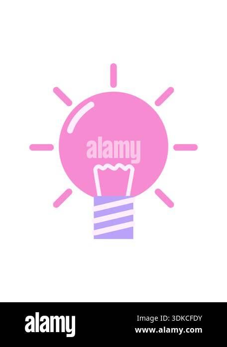 spinning motion animation of shining light bulb Stock Video Footage - Alamy