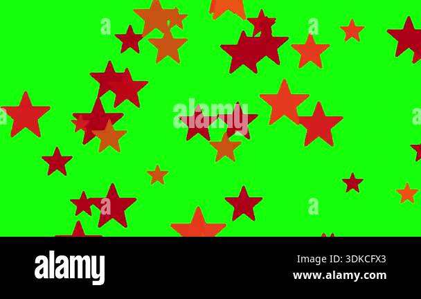 Vibrant Starry Confetti on a Green Screen Background for Celebrations ...
