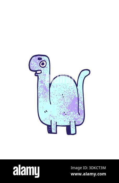 stretching up animation of cartoon prehistoric dinosaur Stock Video ...