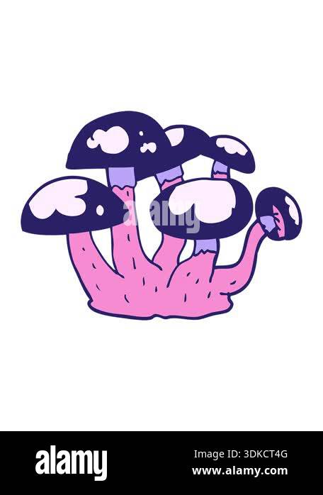 shine light effect animation of mushrooms Stock Video Footage - Alamy