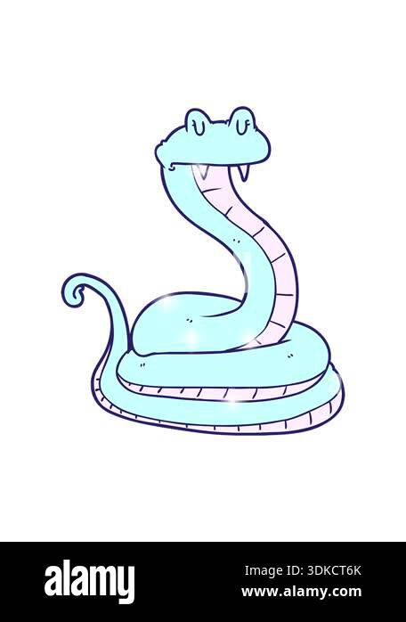 glitter effect animation of snake illustration Stock Video Footage - Alamy