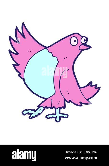 shaking motion animation of cartoon dancing robin Stock Video Footage ...