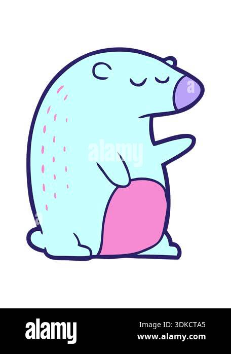 shine light effect animation of cartoon bear Stock Video Footage - Alamy