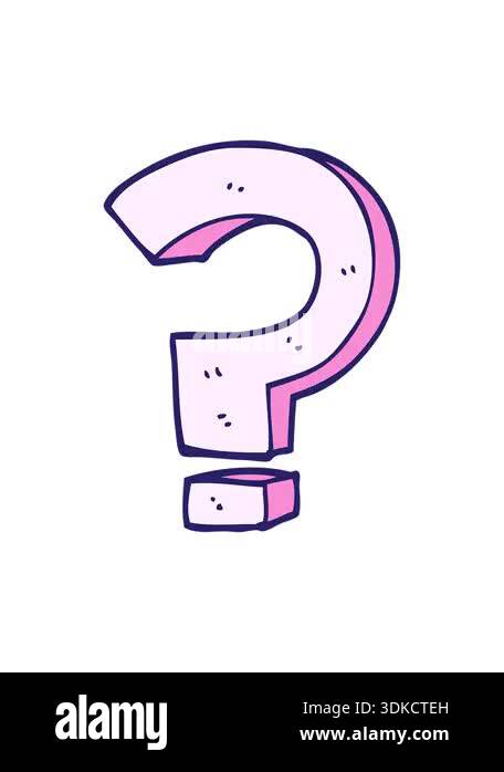 shivering motion animation of question mark cartoon Stock Video Footage ...