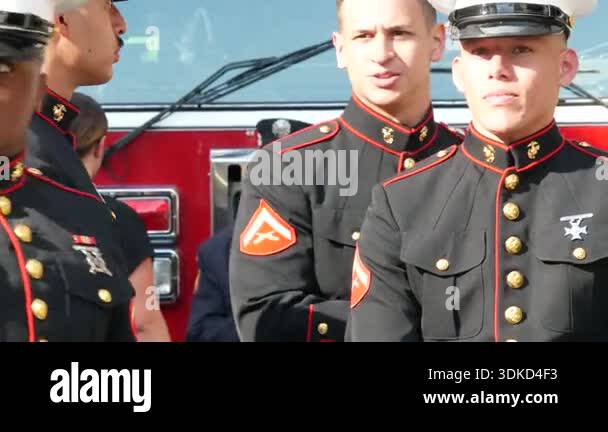 New York City, United States - 11 September 2024: Firefighter officers ...