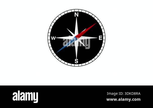 Compass directions illustration showing north, south, east, west and ...