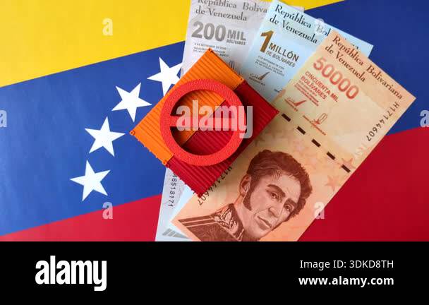 The cargo container ban on the Venezuela flag as a conceptual backdrop ...