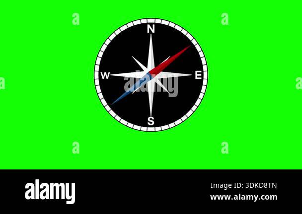 Compass directions illustration showing north, south, east, west and ...