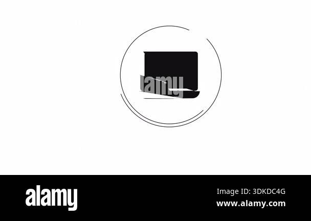 Detailed analysis of a laptop screen using a magnifying glass, focusing ...