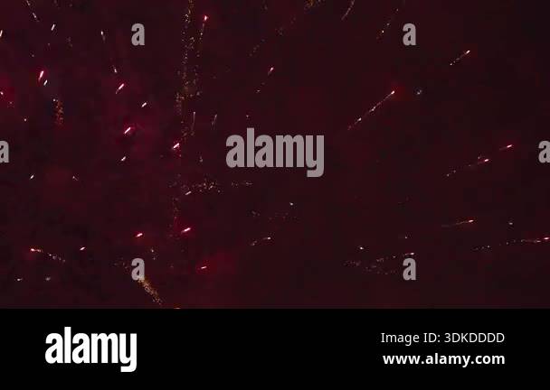 Video shows a brilliant firework explosion filling the night sky with ...