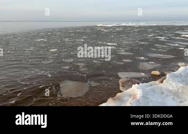 baltic sea beach winter cold waves jurmala latvia Stock Video Footage ...