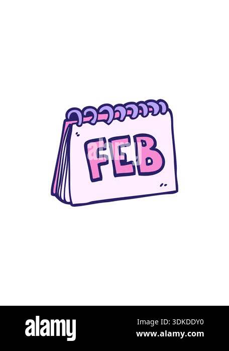 sales flash animation of cartoon doodle calendar showing month of ...