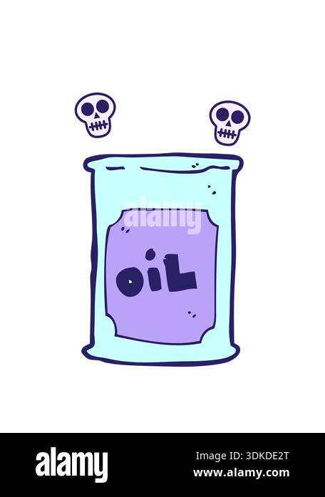 spinning skulls animation of cartoon oil barrel Stock Video Footage - Alamy