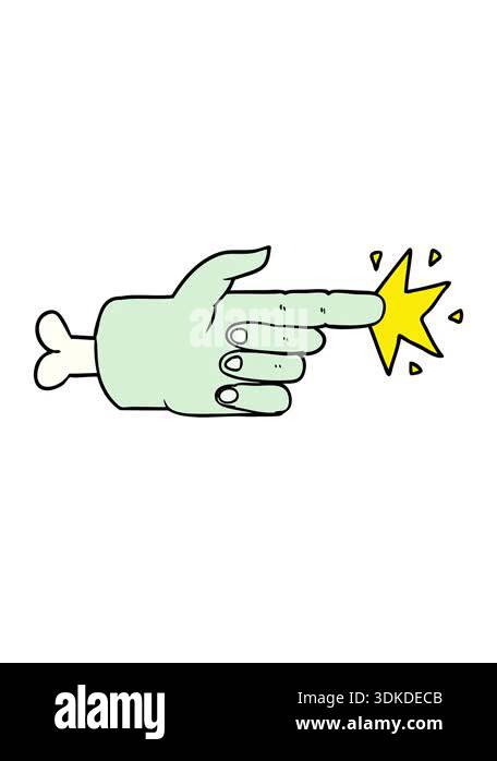 shaking motion animation of cartoon zombie hand pointing Stock Video ...