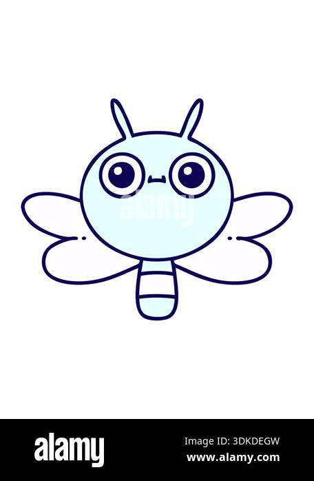 neon light effect animation of cartoon of a cute bug Stock Video ...