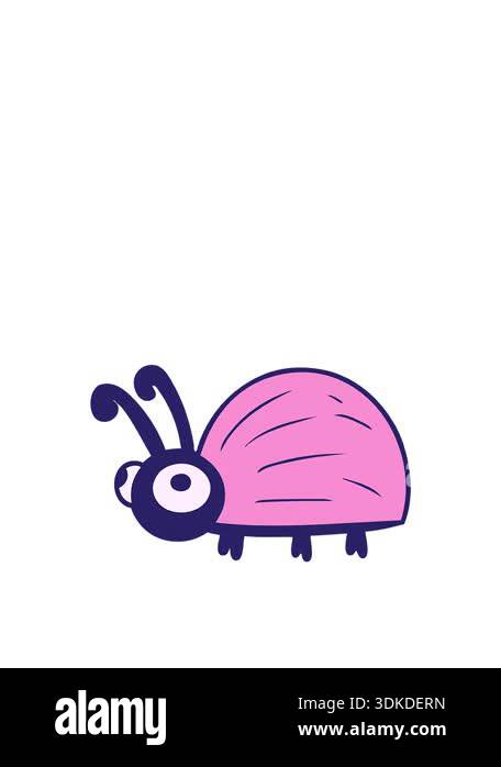 jumping motion animation of cartoon bug Stock Video Footage - Alamy