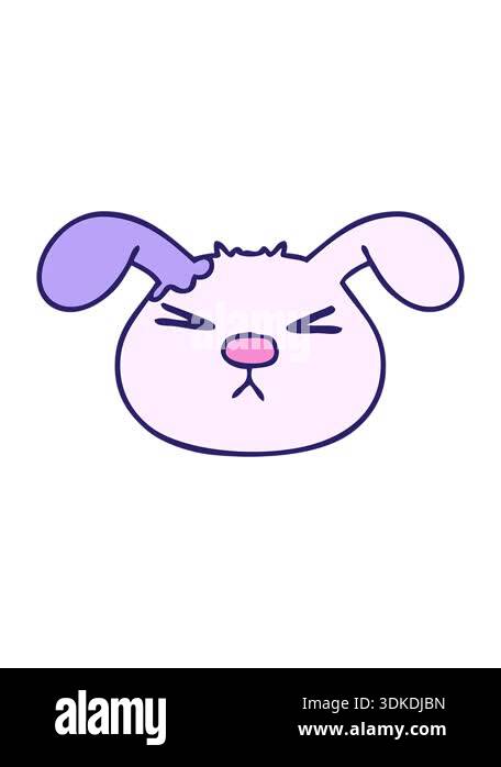 jiggle and pause animation of hand drawn quirky cartoon dog face Stock ...