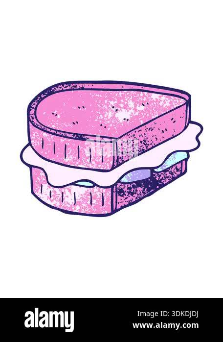 vibrating motion animation of cartoon doodle toasted sandwich Stock ...
