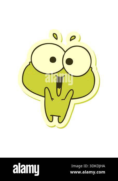 changing color animation of sticker cartoon illustration kawaii excited ...