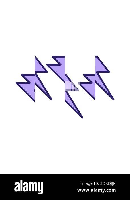 splitting motion animation of iconic tattoo style image of lighting ...