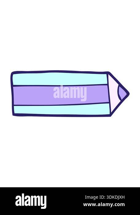 shaking motion animation of cartoon of coloring pencil Stock Video ...