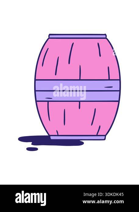 shaking motion animation of hand drawn cartoon doodle of a wine barrel ...