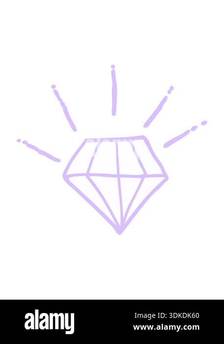 neon light effect animation of cartoon tattoo diamond Stock Video ...