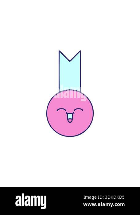 sales flash animation of a cute cartoon of a gold medal Stock Video ...