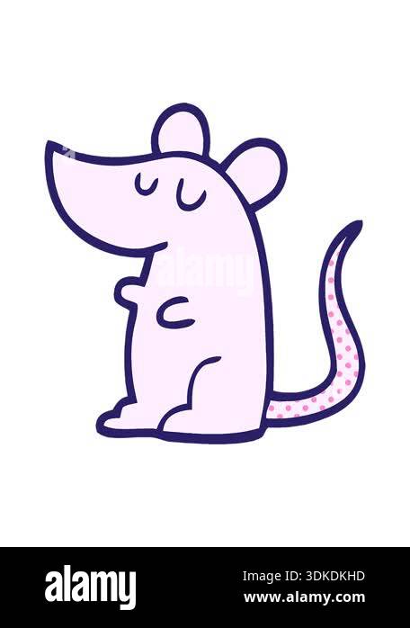 jiggle and pause animation of comic book style cartoon mouse Stock ...