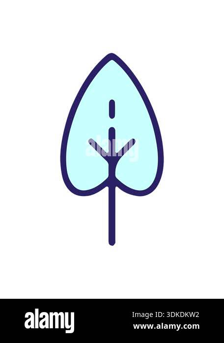 shaking motion animation of simple leaf illustration Stock Video ...
