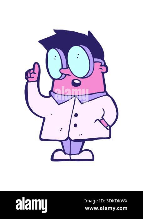 shine light effect animation of cartoon scientist Stock Video Footage ...