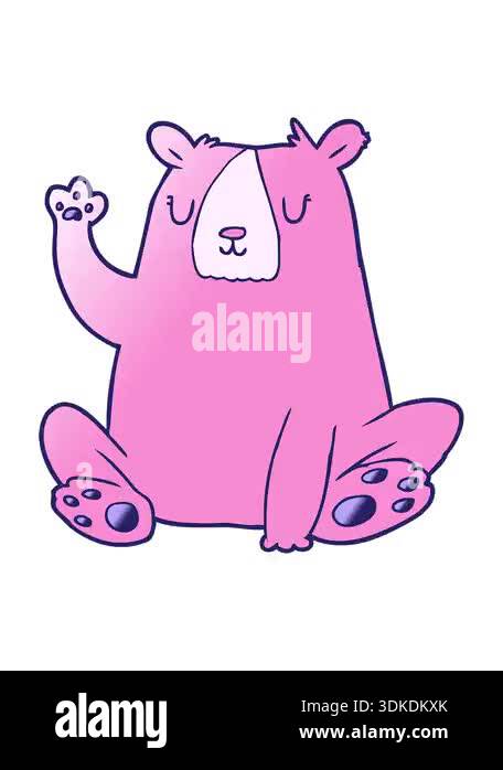 shivering motion animation of cartoon bear wave Stock Video Footage - Alamy
