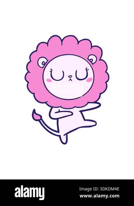 shivering motion animation of cartoon lion dancing Stock Video Footage ...